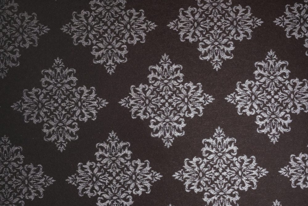 Colored Paper Emboss Metallic Glamour Black - Margono Paper